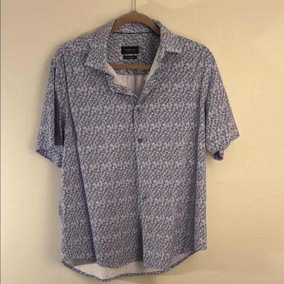 Black Brown 1826 | Shirts | Blue And Purple 826 Mens Blue Floral Shirt ...